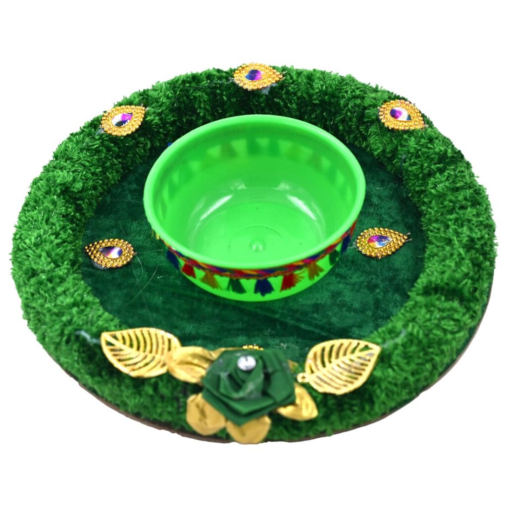 Decorative Mehndi Thali for Wedding & Festivals | Traditional Platter ...